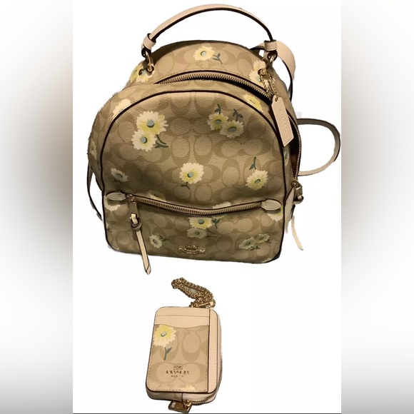 Coach | Bags | New Coach Jordyn Backpack Wallet Daisy Canvas Print ...
